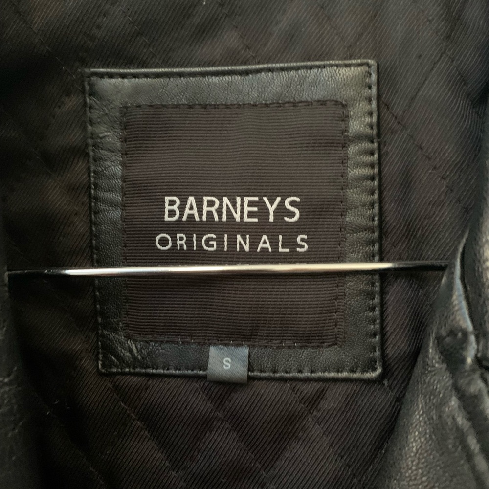 Barneys Original Black Leather Jacket Women’s Size S - Gem